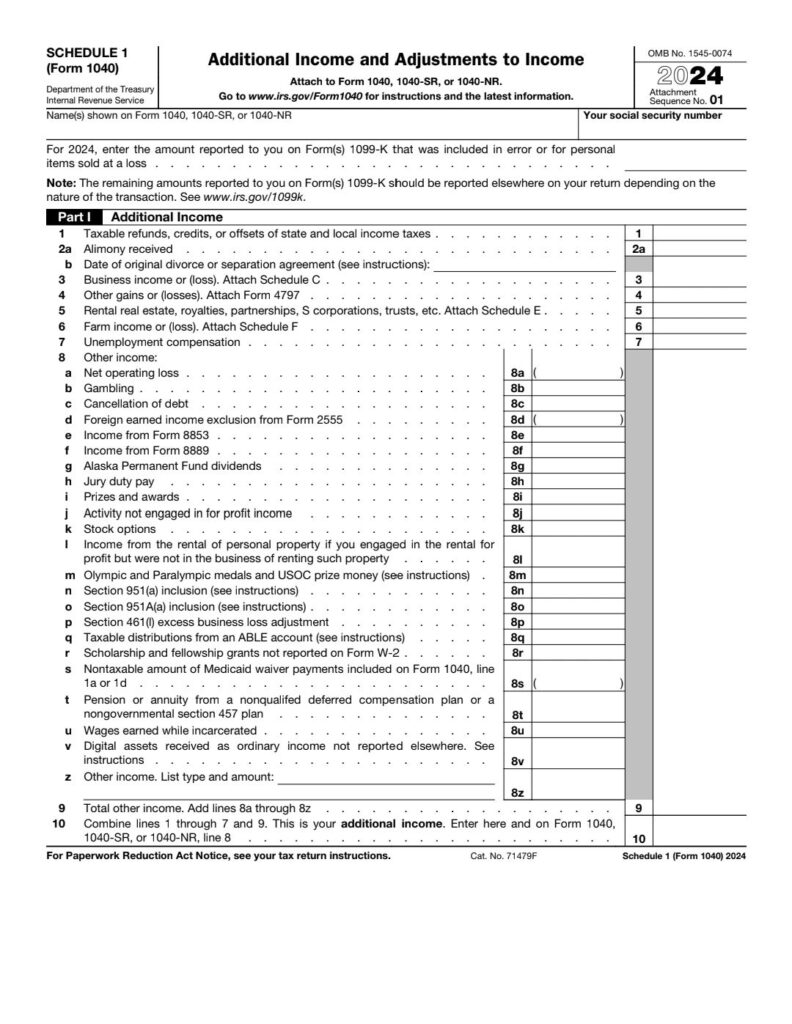 A Comprehensive Guide to Form 1040 Schedule 1 – Taxtium