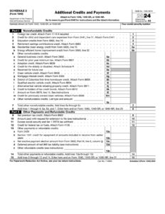 Deep Dive into Form 1040 Schedule 3: Credits and Payments – Taxtium